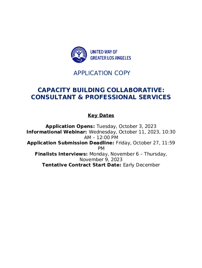 REQUEST FOR PROPOSALS (RFP) CAPACITY BUILDING ... Doc Template | pdfFiller