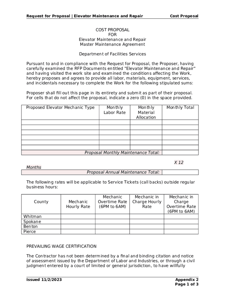 18-016 Elevator and Wheelchair Lift Maintenance Repairs ... Doc ...