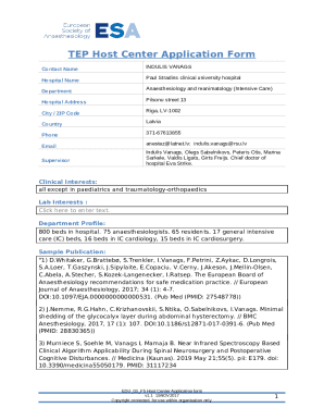 TEP Host Center Application Doc Template | pdfFiller