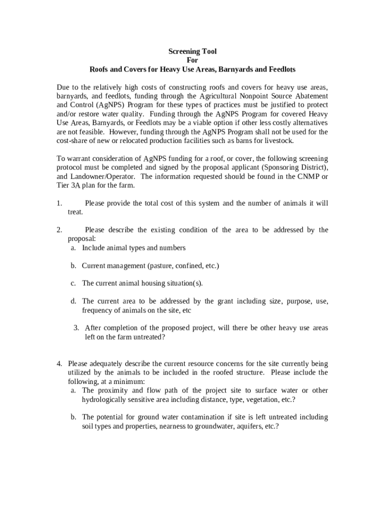 Roofs and Covers (No.) (367) Conservation Practice Standard Doc ...