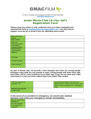 Movie Registration - Fill Out and Sign Printable PDF ... Doc Template ...