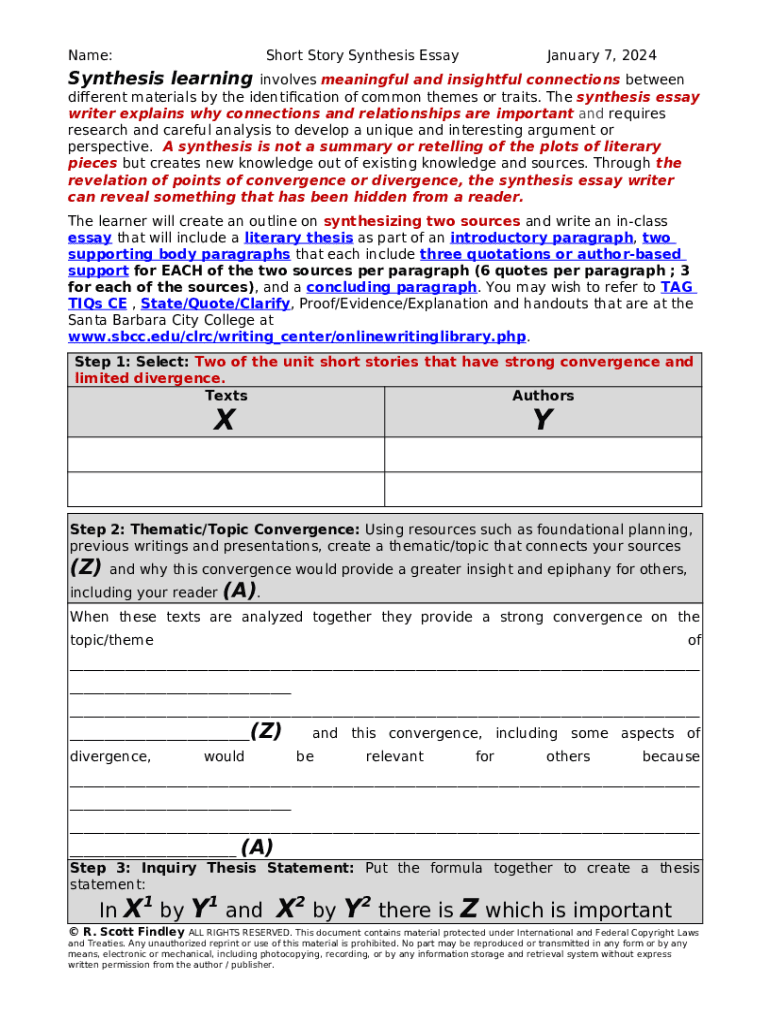 Introduction to the special issue on synthesis tasks Doc Template ...