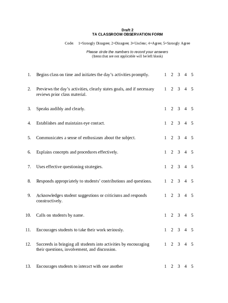 TA observation . Department of EPID teaching assistant program Doc ...