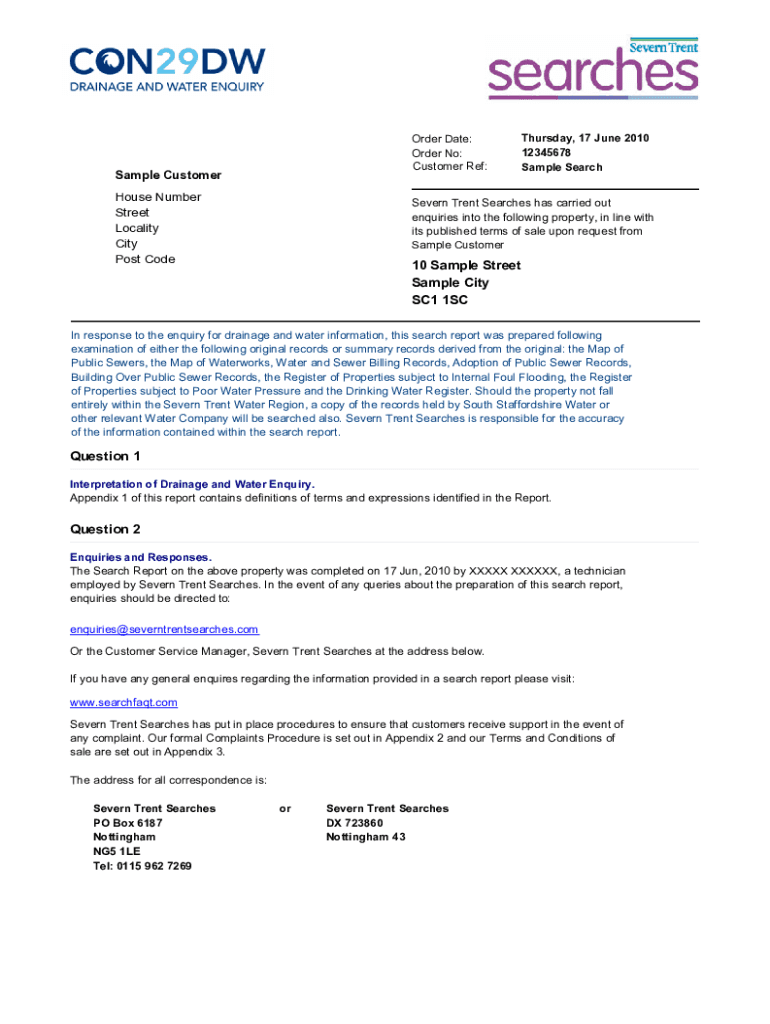 Fillable Online searchpoint co 10 Sample Street Sample City SC1 1SC ...