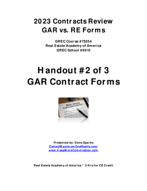 Fillable Online ENGLISH2023 Contracts Review-GAR vs RE Forms Free 3 HR ...