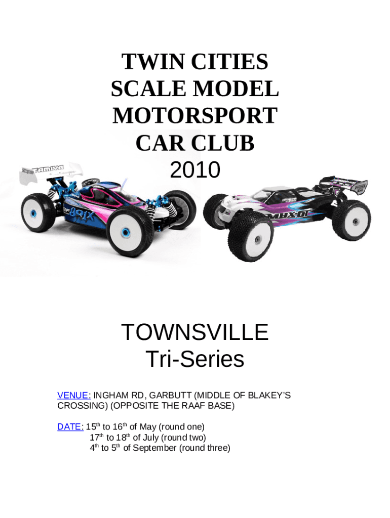 twin cities scale model motorsport car club Doc Template | pdfFiller