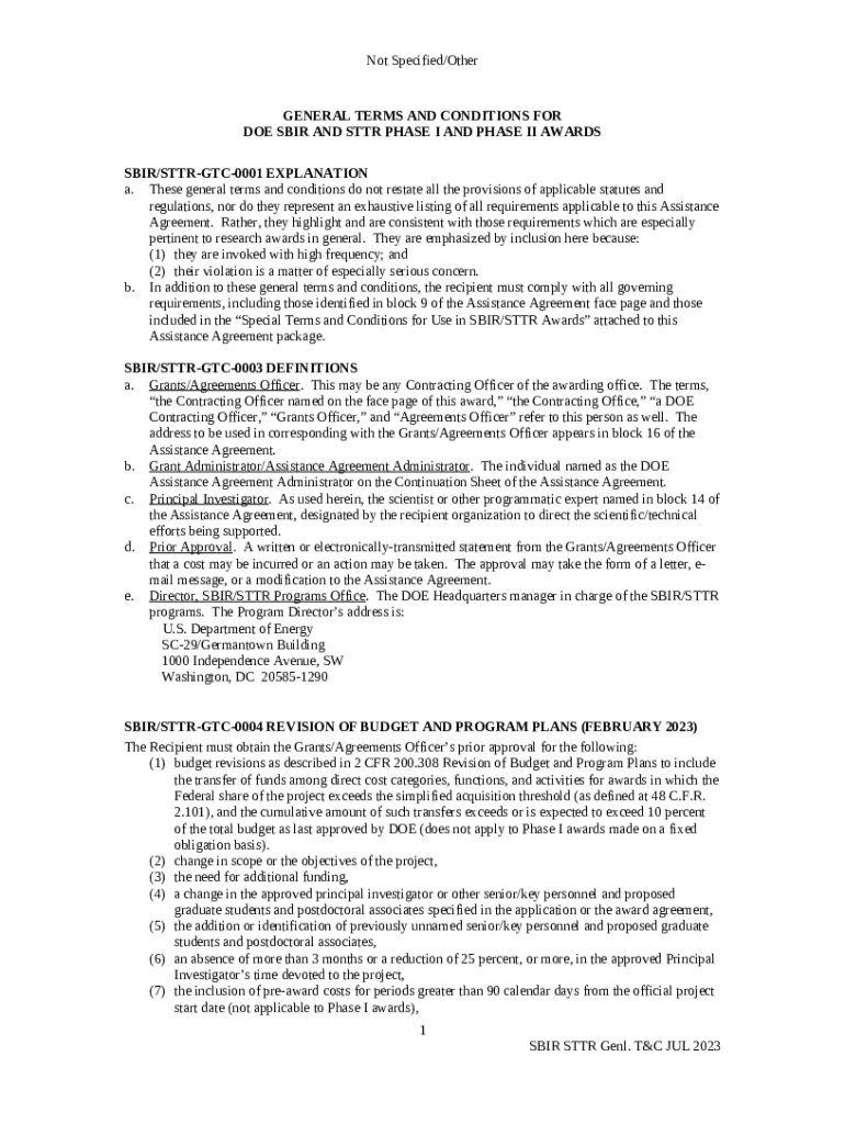 DOE SBIR GRANTS - Office of Science - US Department of ... Doc Template ...