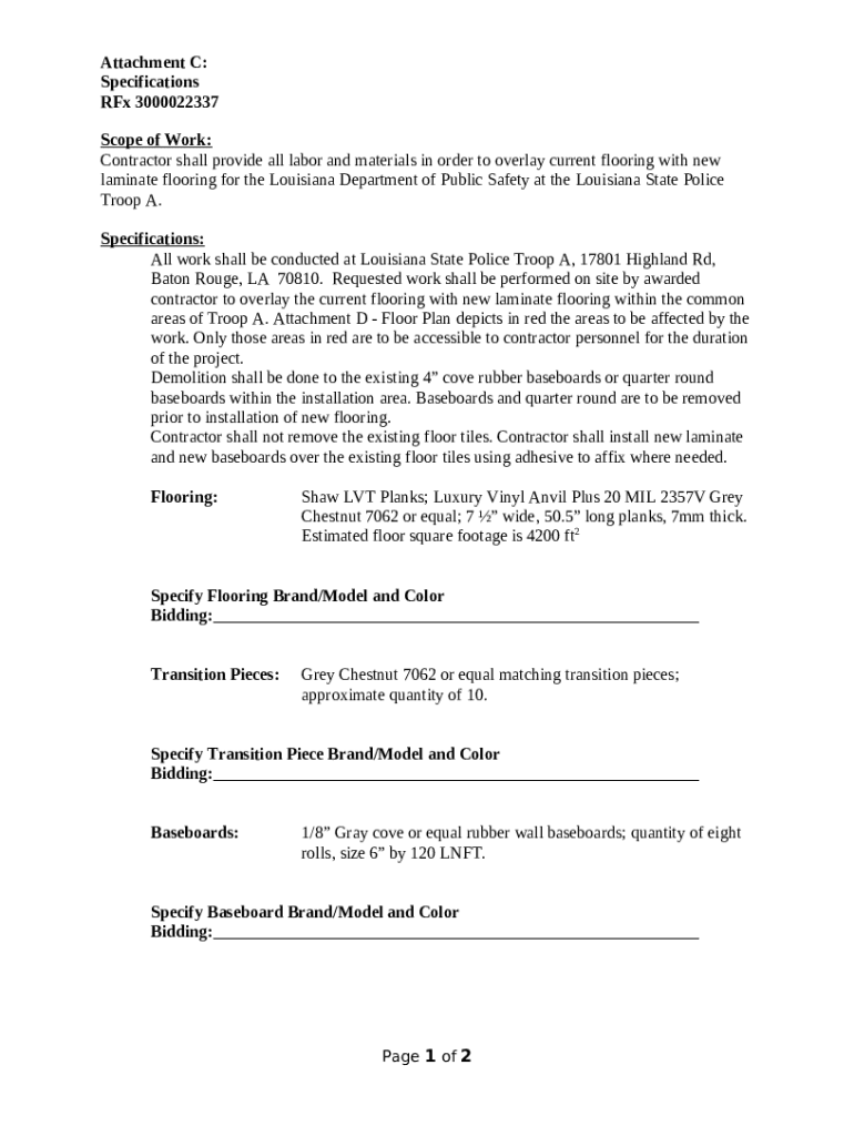 Scope of Work Flooring Carpet and Vinyl - Park Square Homes - wwwprd ...