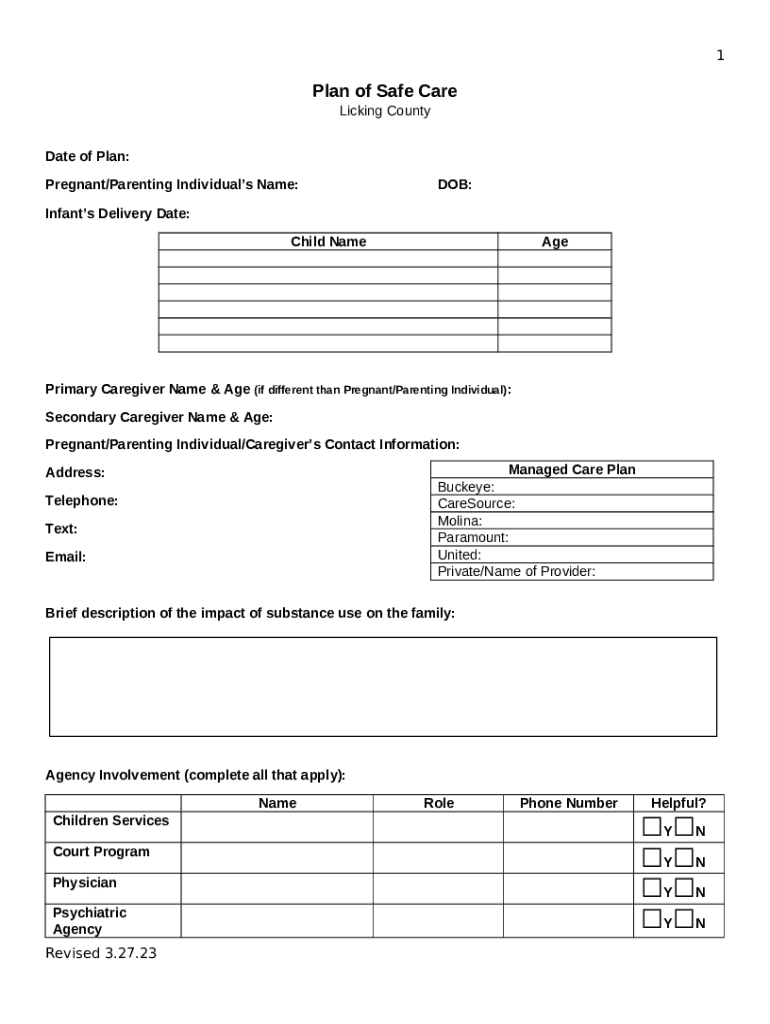 north carolina division of social services plan of safe care Doc ...