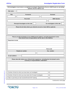 CRCTU-INI-QCD-003. Investigator Registration Template Doc Template ...