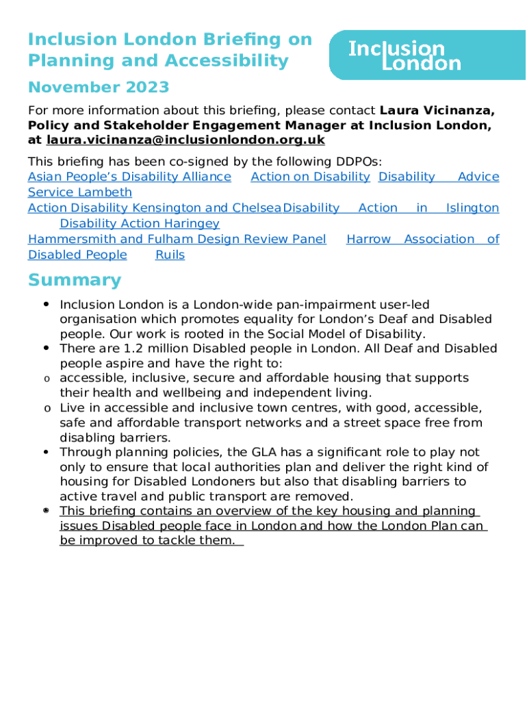 DPO to call for London's mayor to do more for disabled ... Doc Template ...