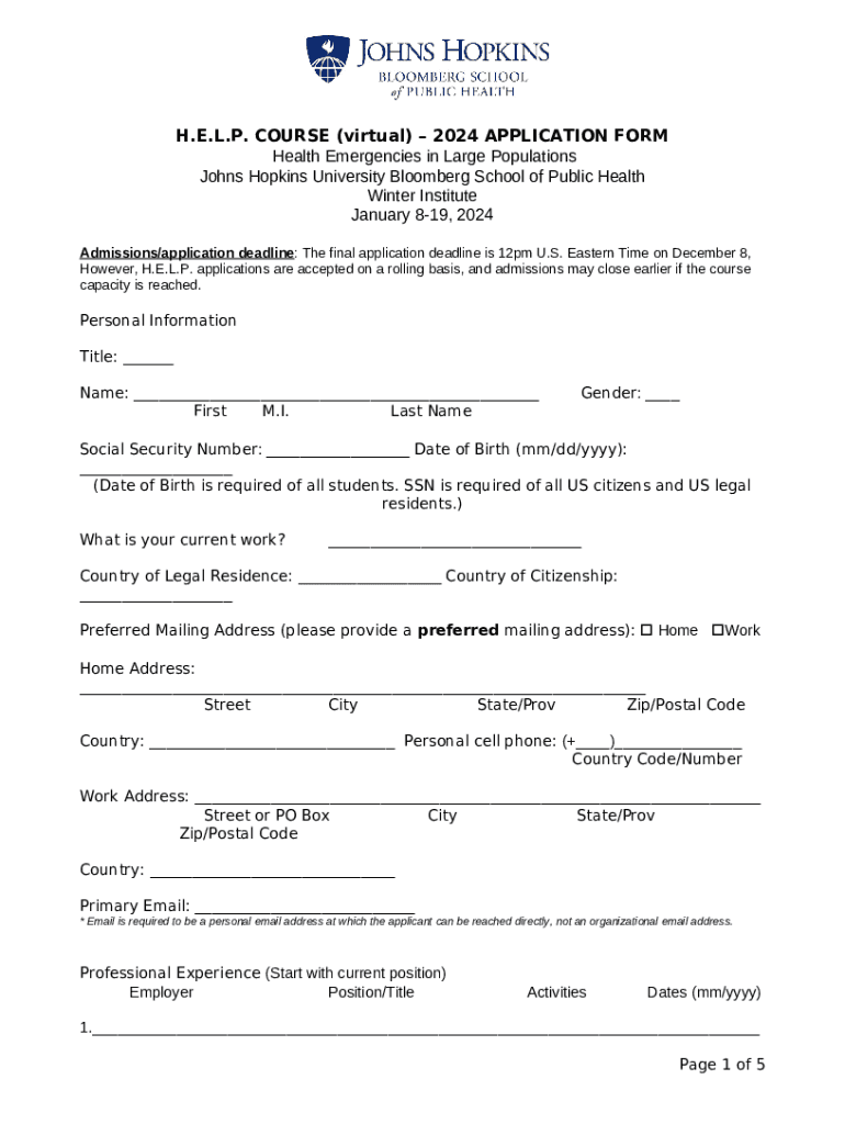 Health Emergencies in Large Populations (H.E.L.P.) Doc Template | pdfFiller