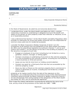 CHAPTER 5: STATUTORY DECLARATIONS What is a ... Doc Template | pdfFiller