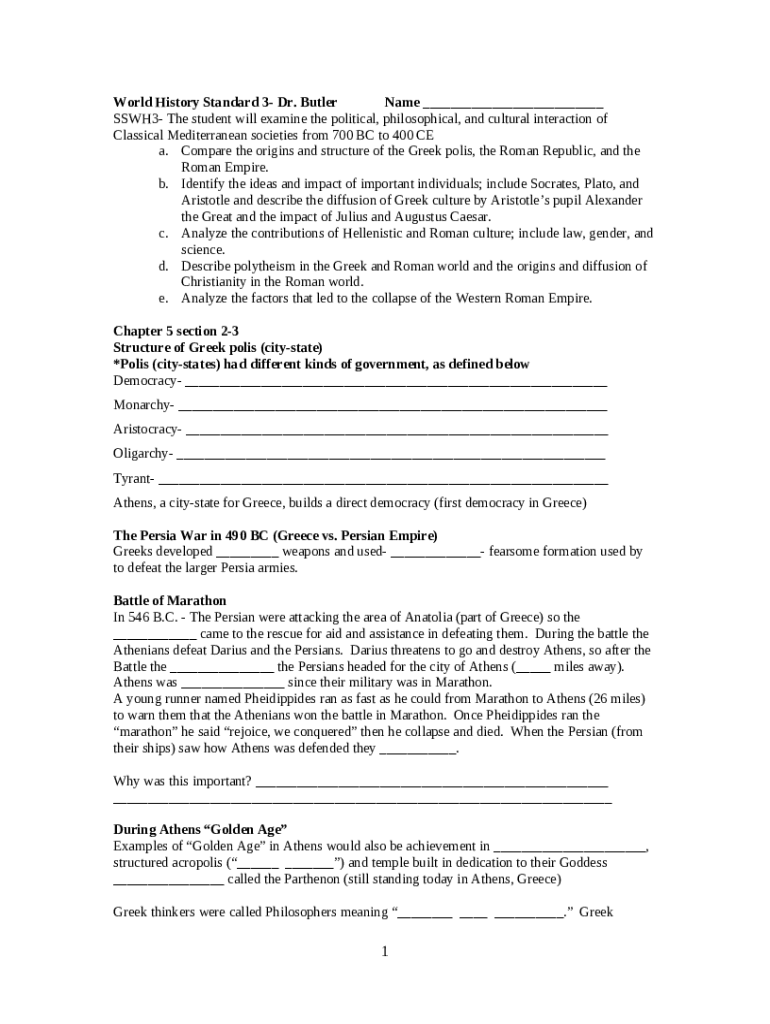 World History/Grades 9-12 - Unit ThreeClassical Empires Doc Template ...