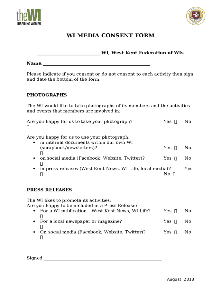 WI Committee Consent Doc Template | pdfFiller