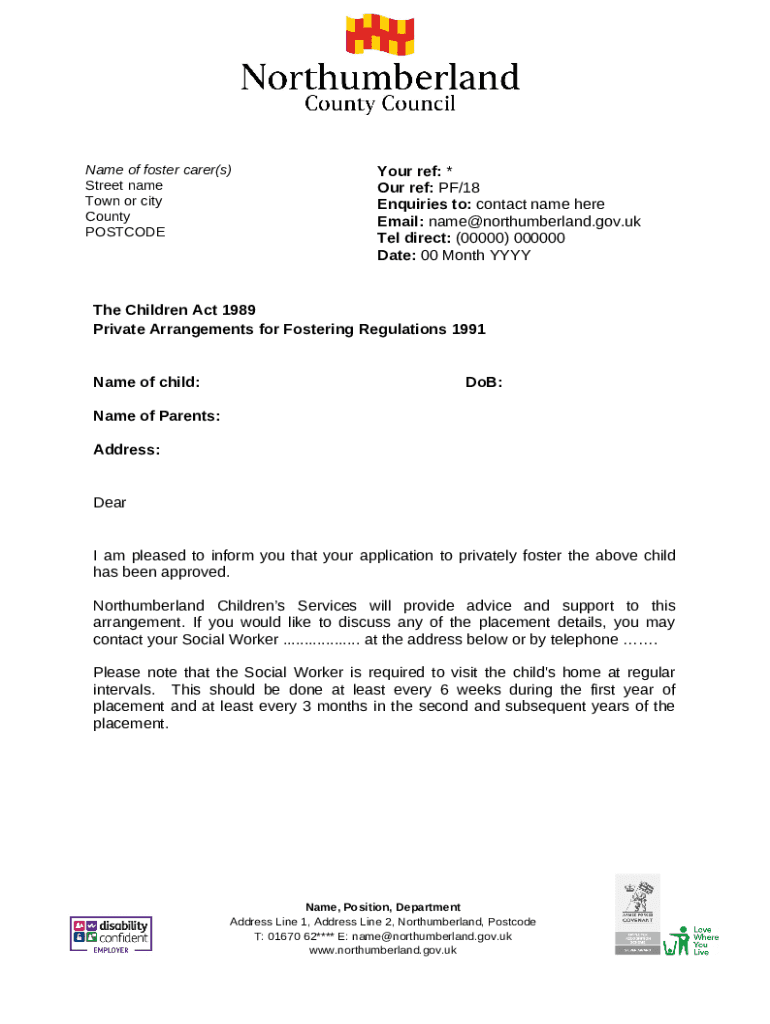 Fostering enquiry Doc Template | pdfFiller