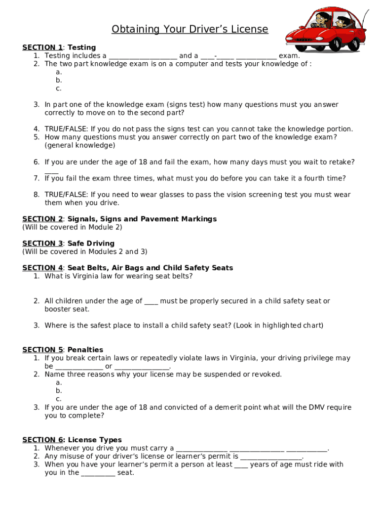 DMV VA Road Test / Pre test Road Test - DMVVATEST.com Doc Template ...