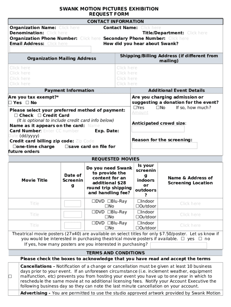 Exhibition Request - NET Doc Template | pdfFiller