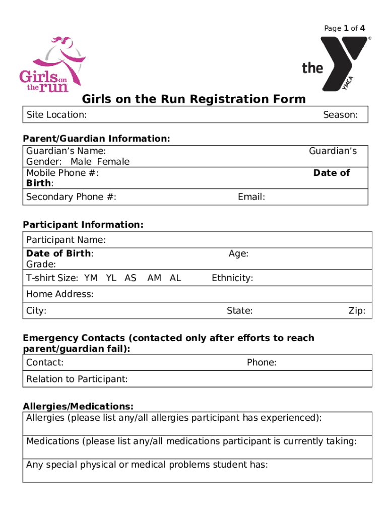 YMCA Pathways Application Doc Template | pdfFiller