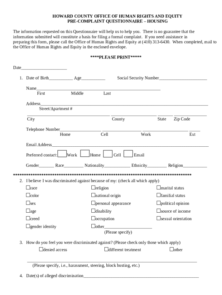 By Virtue of Being Human: A Human Rights Questionnaire Doc Template ...