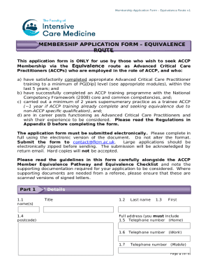 accp membership application equivalence route Doc Template | pdfFiller