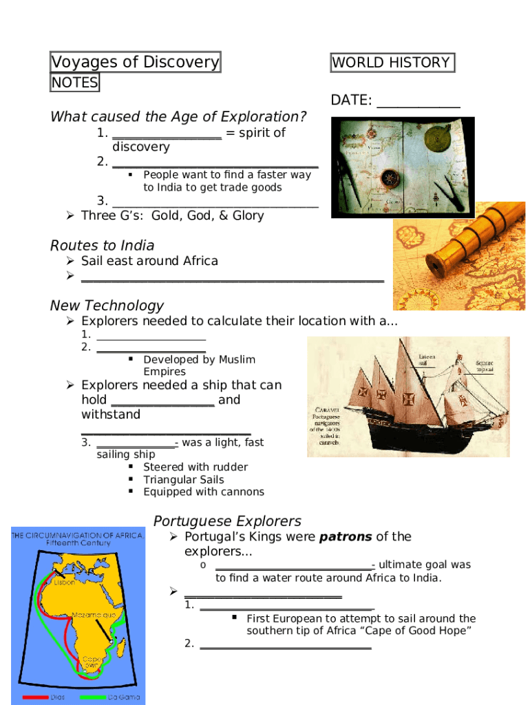 European exploration - Age of Discovery, Voyages ... Doc Template ...
