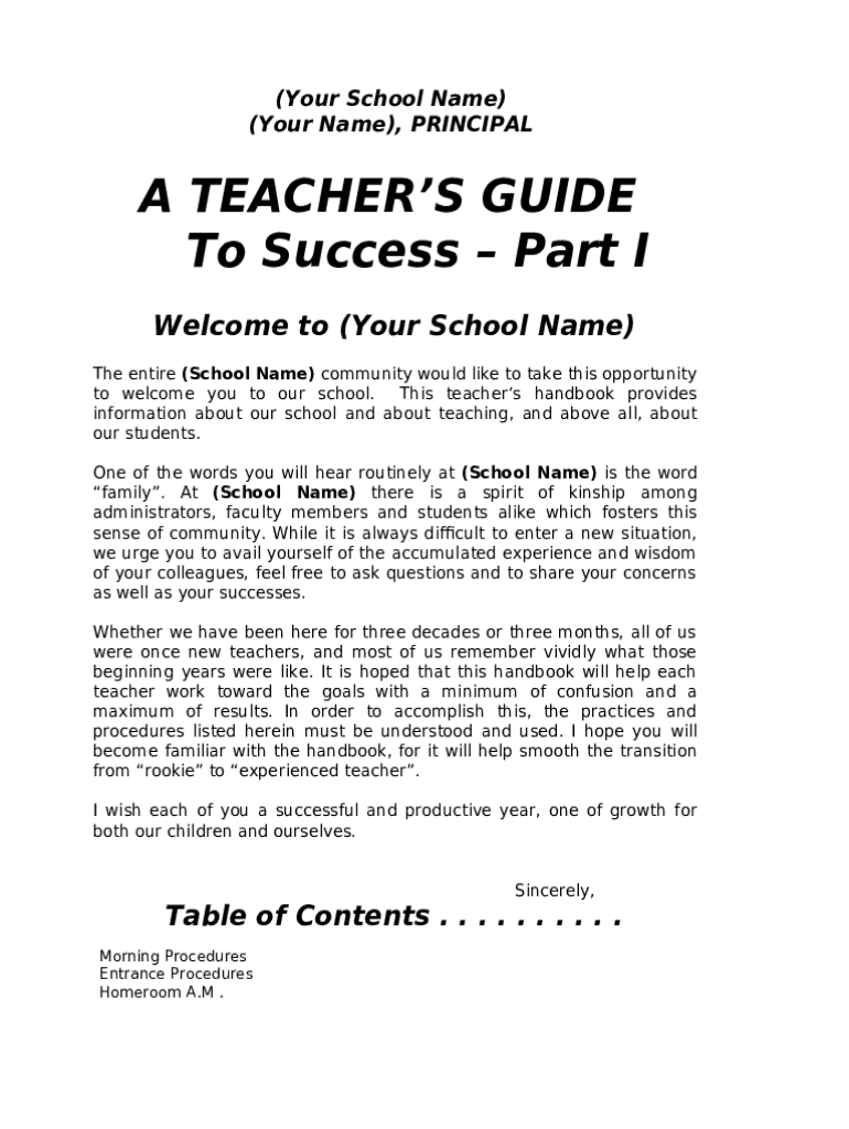 Roll Out the Welcome Mat at Your School Doc Template | pdfFiller