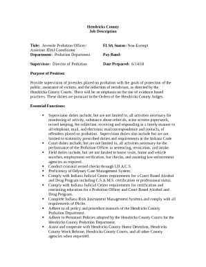 Jobs for Probation Officers Doc Template | pdfFiller