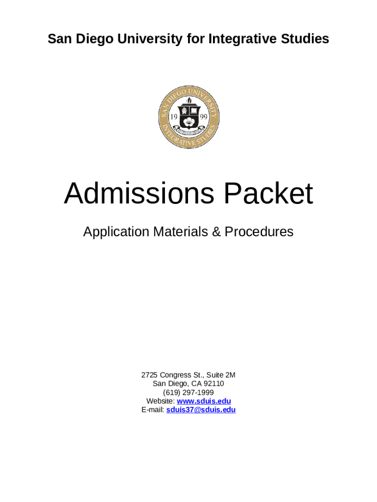 Admissions Packet. Application Materials & Procedures Harney ... Doc Template | pdfFiller