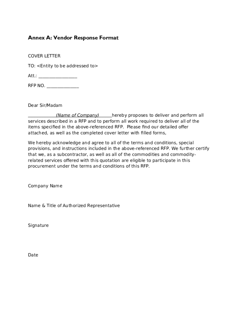 1 Appendix E Proposal Certification Letter Failure to sign ... Doc Template | pdfFiller