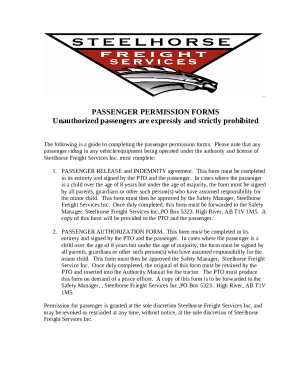 PASSENGER PERMISSION S Doc Template | pdfFiller