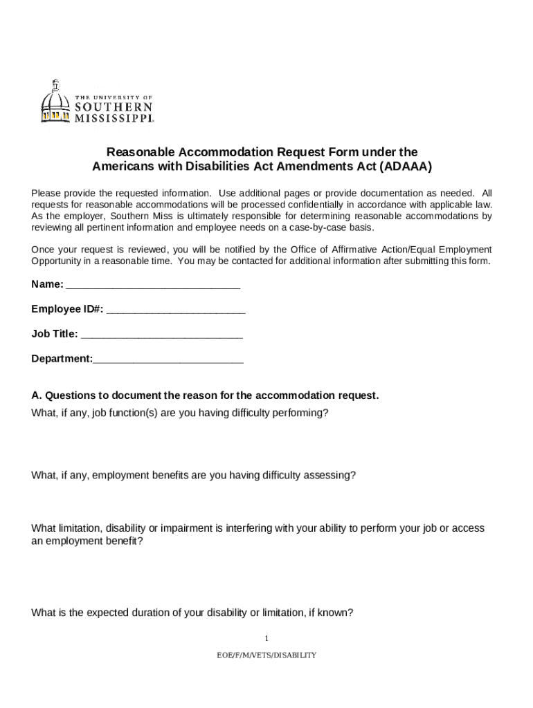 ADA Process Request Doc Template | pdfFiller