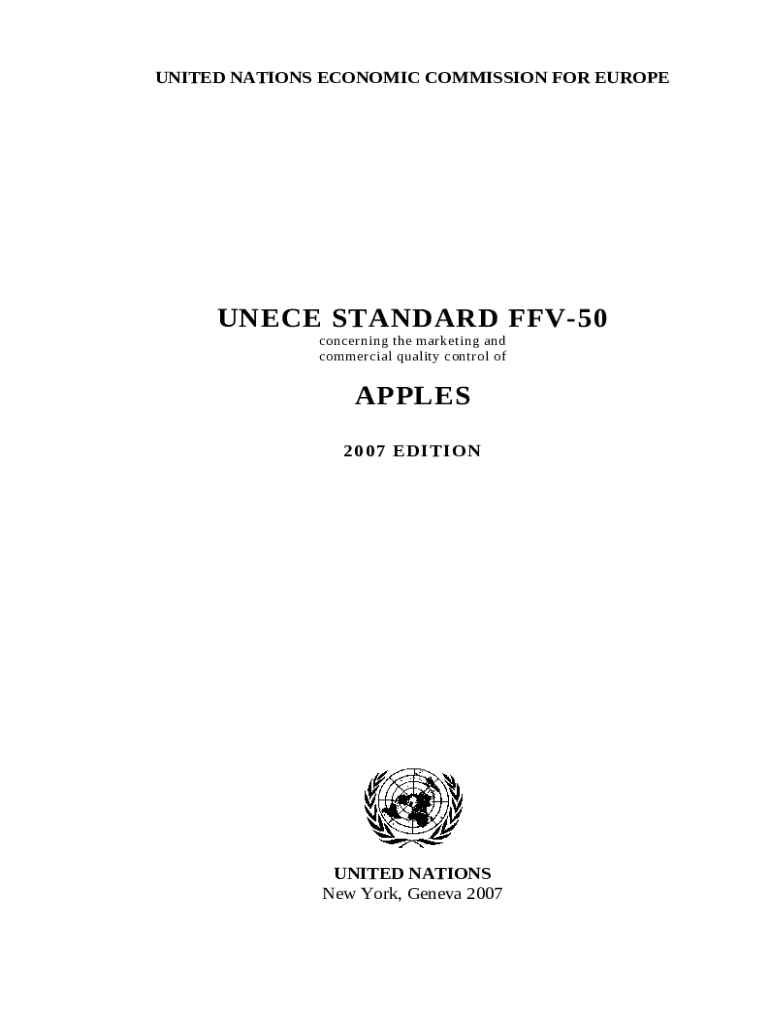 Working Party on Agricultural Quality Standards (UNECE ... Doc Template | pdfFiller