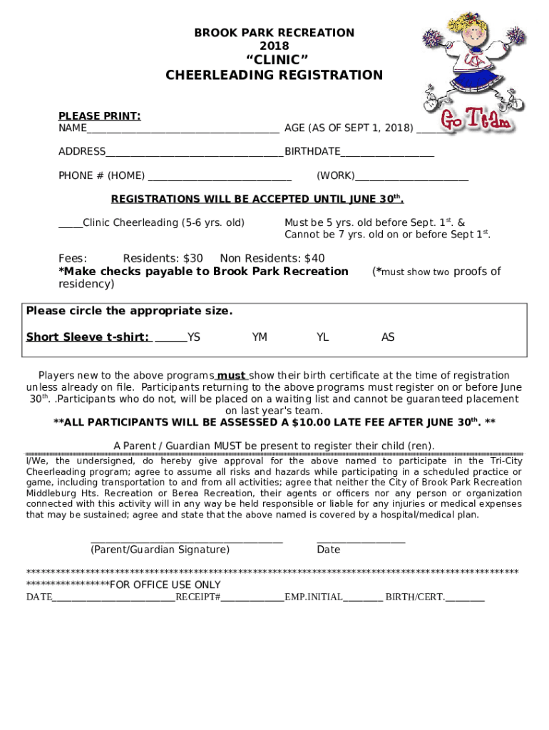 Football and Cheerleading... - Brook Park Recreation Center Doc ...