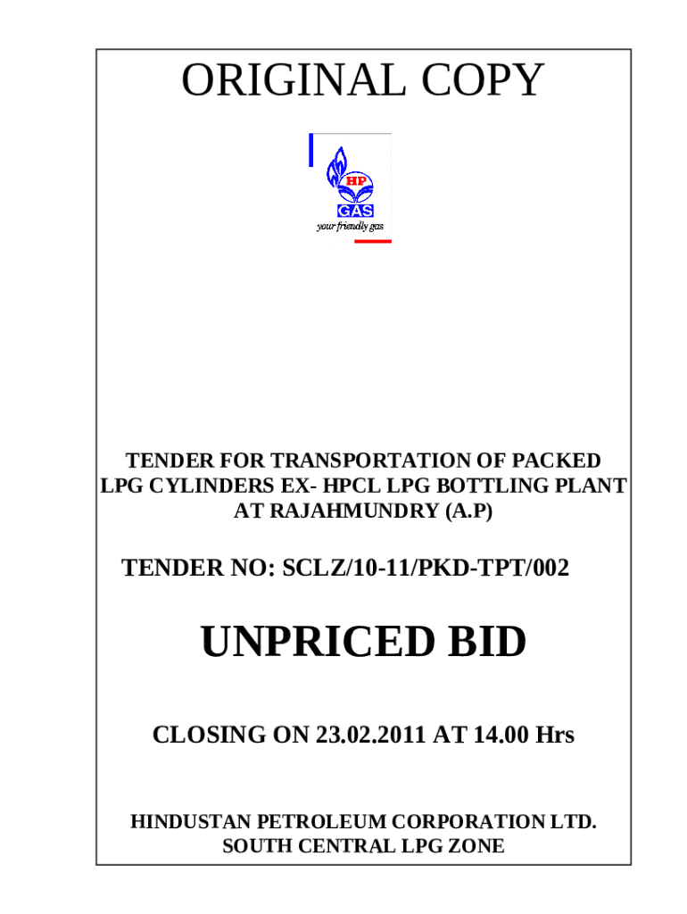 HPCL LPG BOTTLING PLANT AT RAJAHMUNDRY (A.P ... Doc Template | pdfFiller