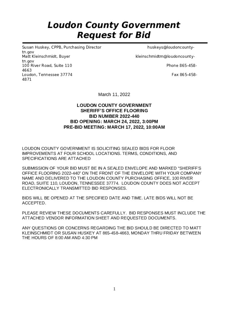 Loudon County - Purchasing - Executive Summary Doc Template | pdfFiller