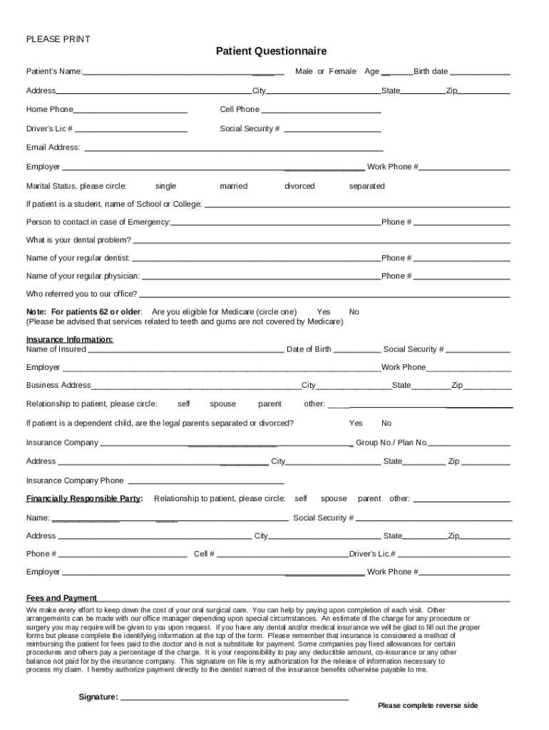 Health Literacy Patient Survey Doc Template | pdfFiller