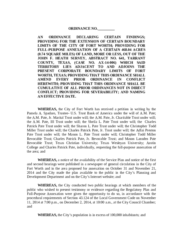 Ordinance 14477 - Laserfiche WebLink - the City of Fort Worth Doc ...