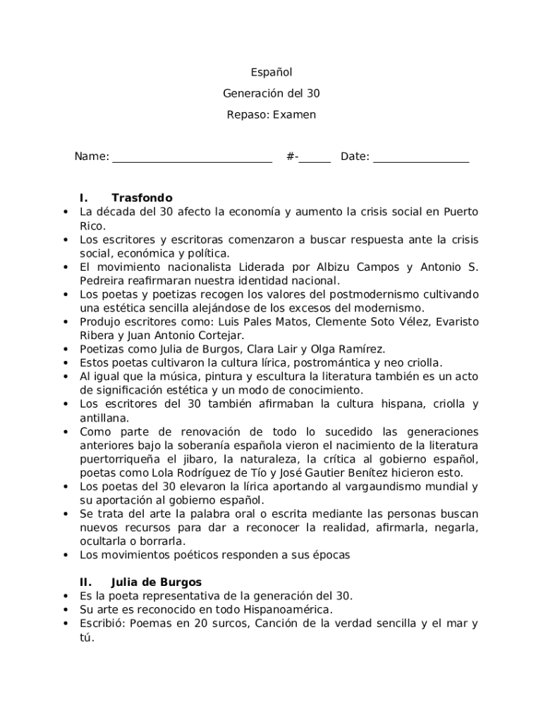 Spanish Study Sheet 1 .docx - Repaso para el examen final... Doc ...