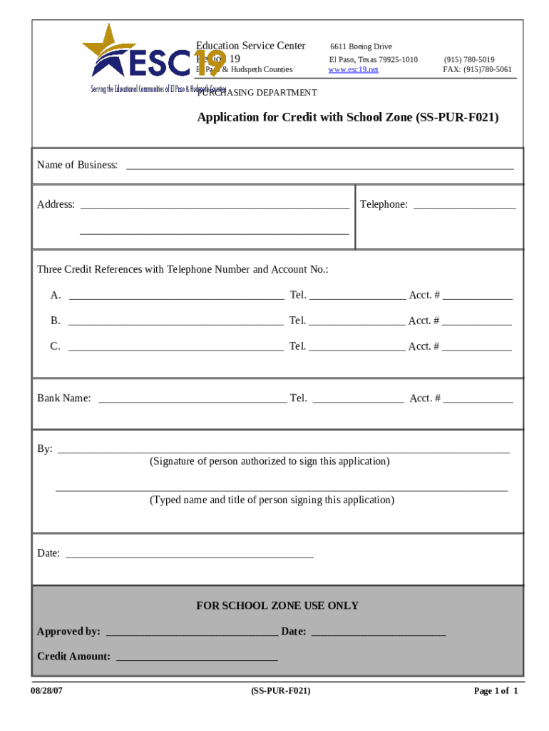 Notes for completing the credit application & review process Doc ...