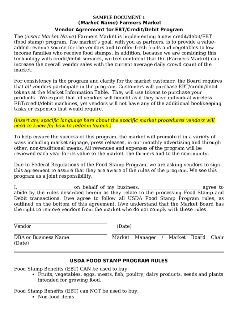 Your Farm Direct Outlet's Discovery Process for Choosing EBT ... Doc ...