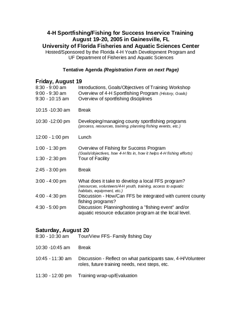 4-H Sportfishing/Fishing for Success Inservice Training - pdec ifas ufl ...