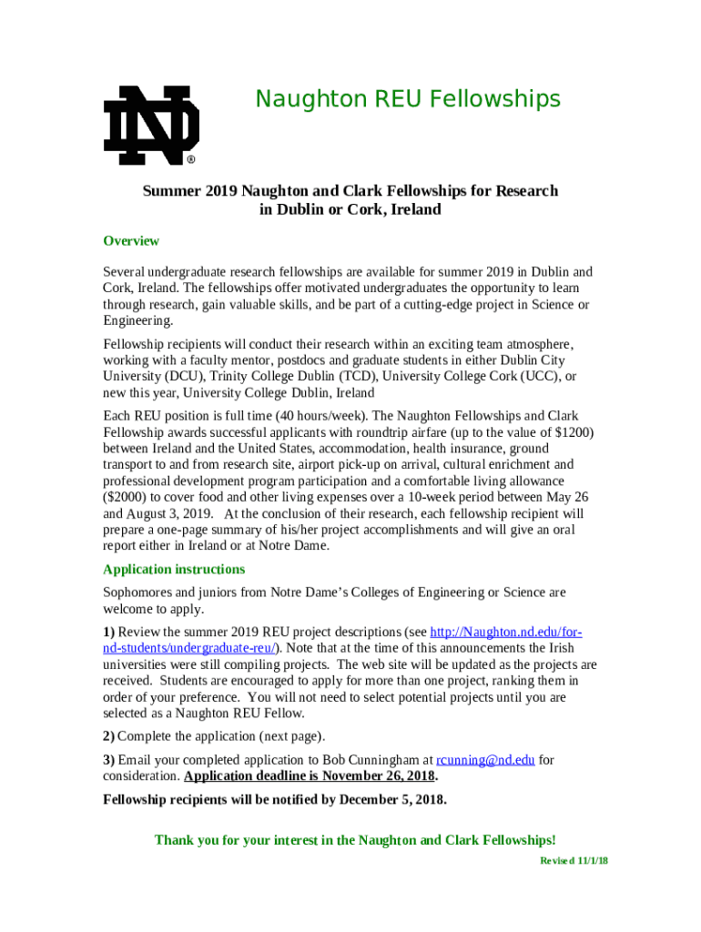 Application - Naughton Fellowships - Studylib Doc Template | pdfFiller