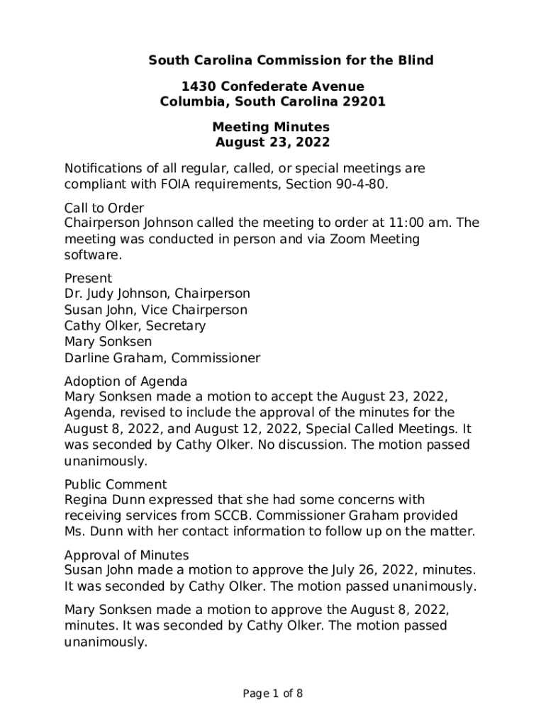 Programs by South Carolina Commission for the Blind ... Doc Template ...