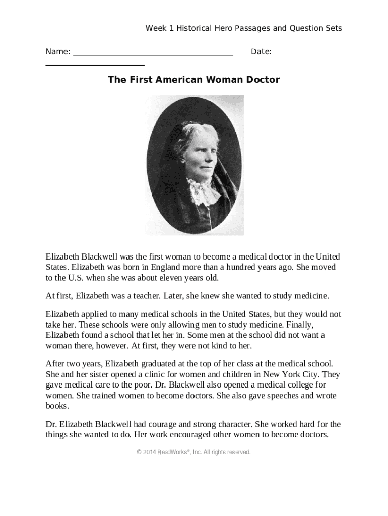 Elizabeth Blackwell becomes the first woman to receive a ... Doc ...