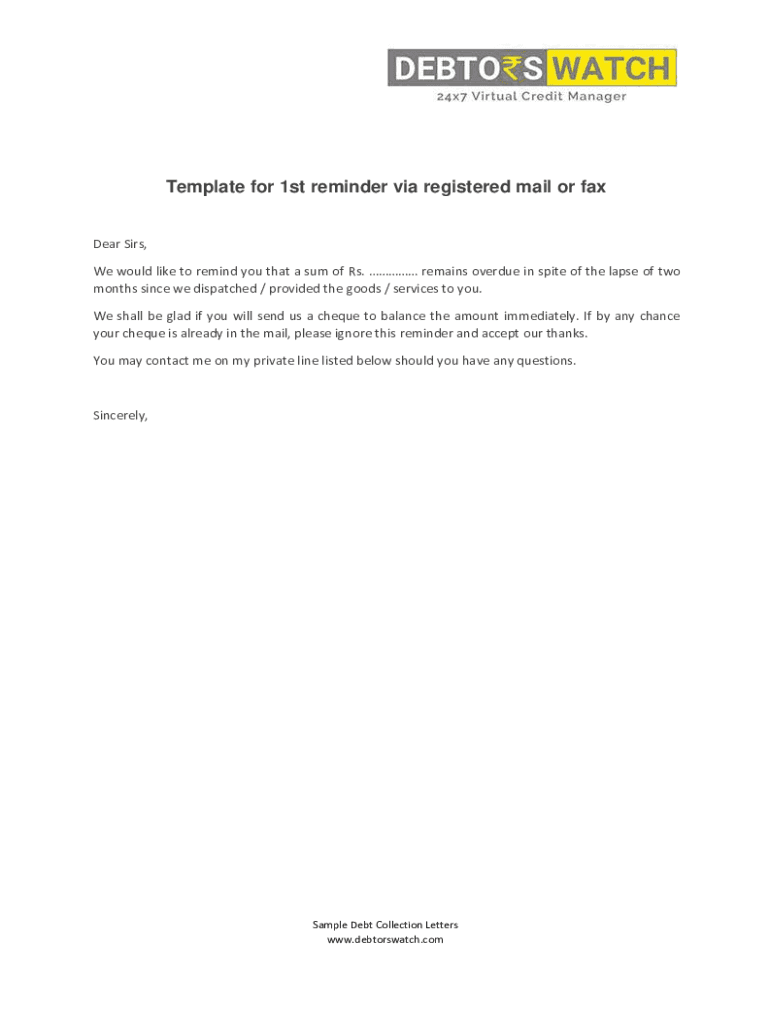 Fillable Online Friendly Reminder Email Templates: 22 Samples You ...