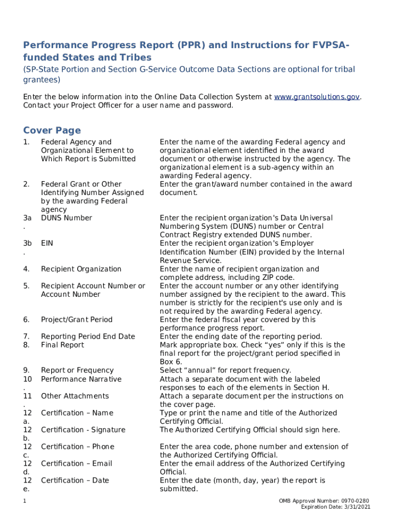 Perance Progress Report for State and Tribal ... Doc Template | pdfFiller