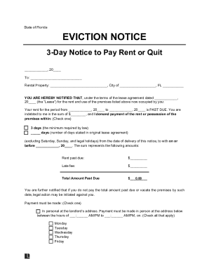Fillable Online MAKE YOUR FREE Florida Eviction Notice Fax Email Print ...