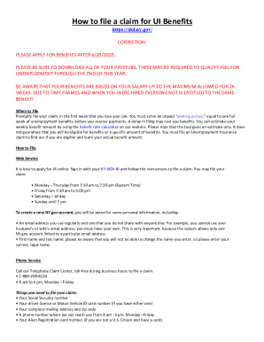 Fillable Online How to file a claim for UI Benefits 6.8.20.docx Fax ...