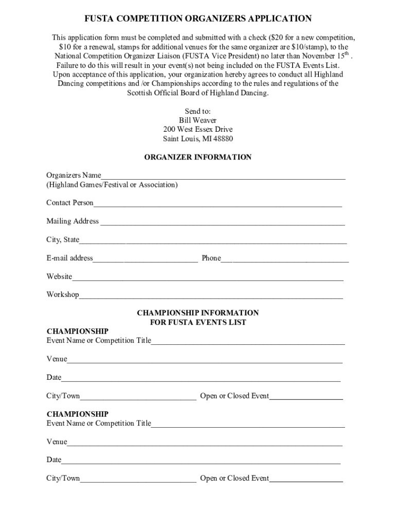 Fillable Online Competition Organizer Registration Form.doc Fax Email ...